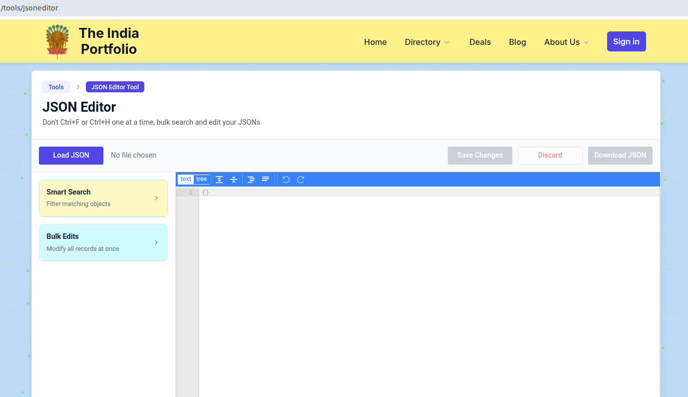 Building The India Portfolio #7 – The JSON Editor for the LLM Age